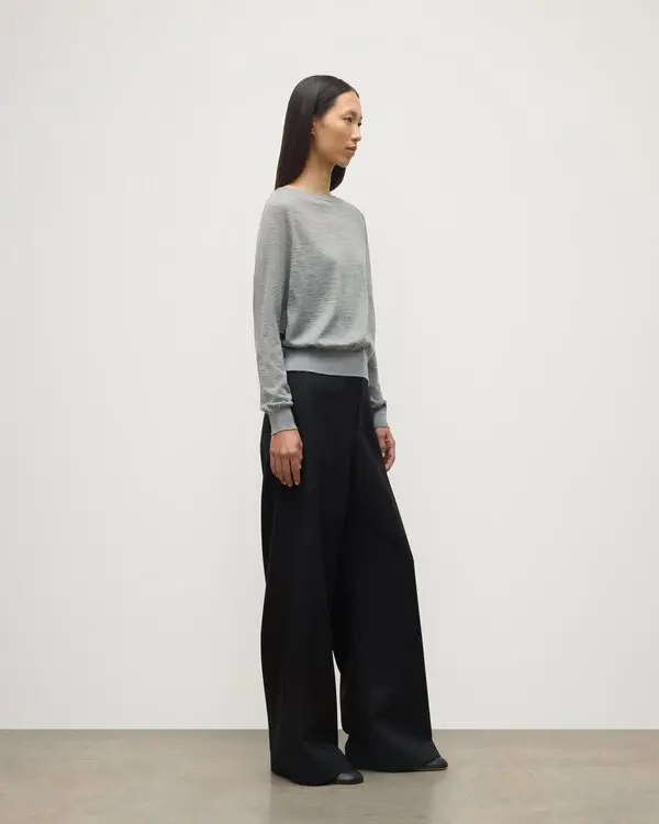 Johnstons Of Elgin Finola Superfine Cashmere Jumper - Grey