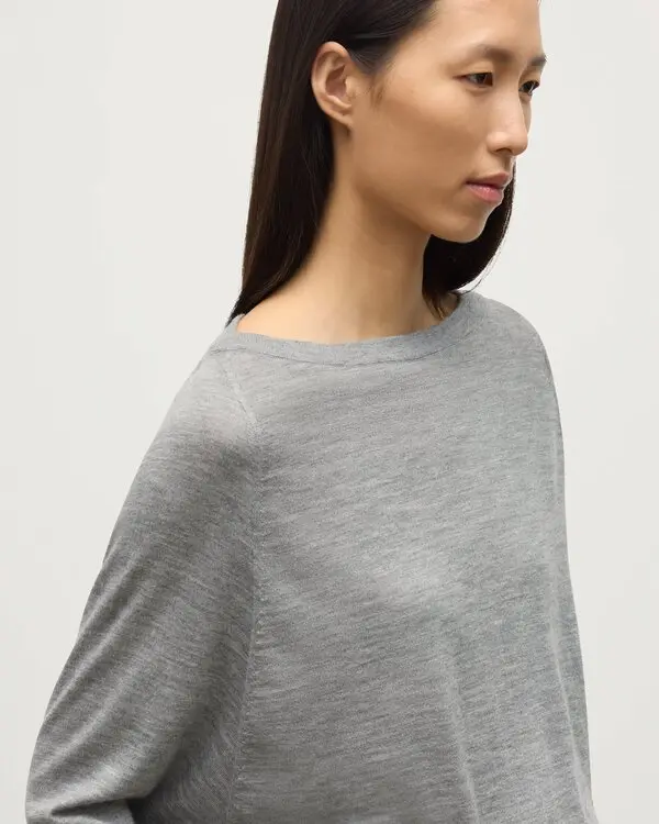 Johnstons Of Elgin Finola Superfine Cashmere Jumper - Grey