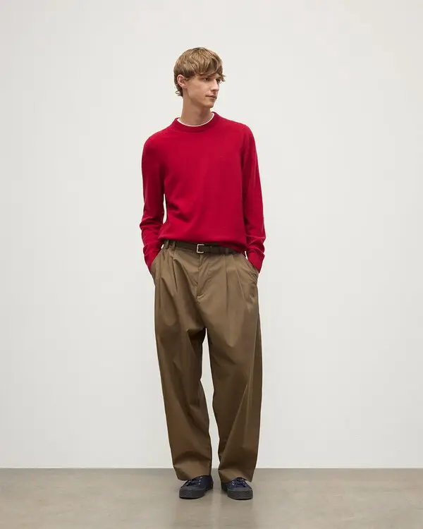 Johnstons Of Elgin Classic Cashmere Crew Jumper - Red