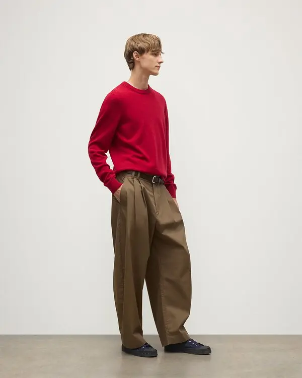 Johnstons Of Elgin Classic Cashmere Crew Jumper - Red