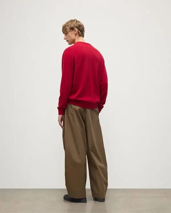Johnstons Of Elgin Classic Cashmere Crew Jumper - Red