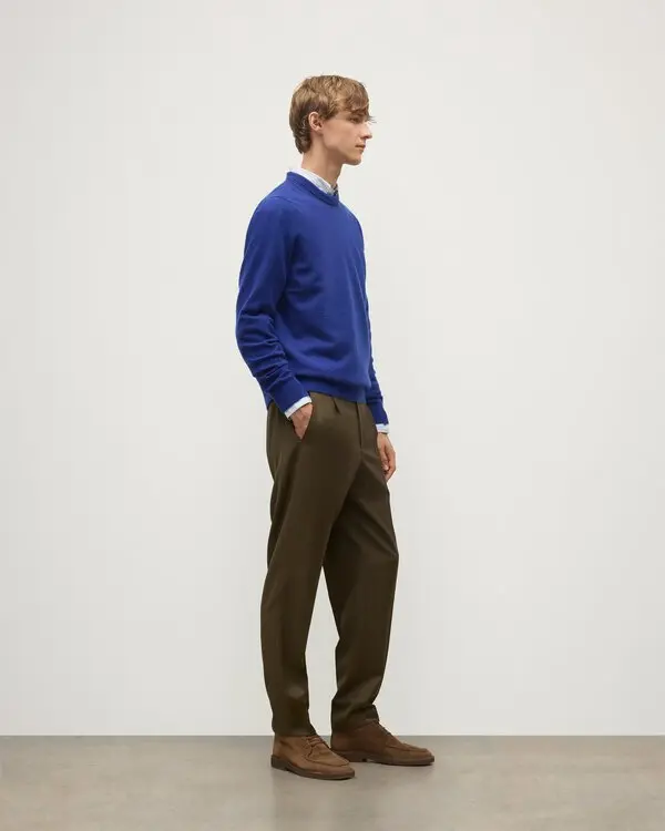 Johnstons Of Elgin Classic Cashmere Crew Jumper - Blue