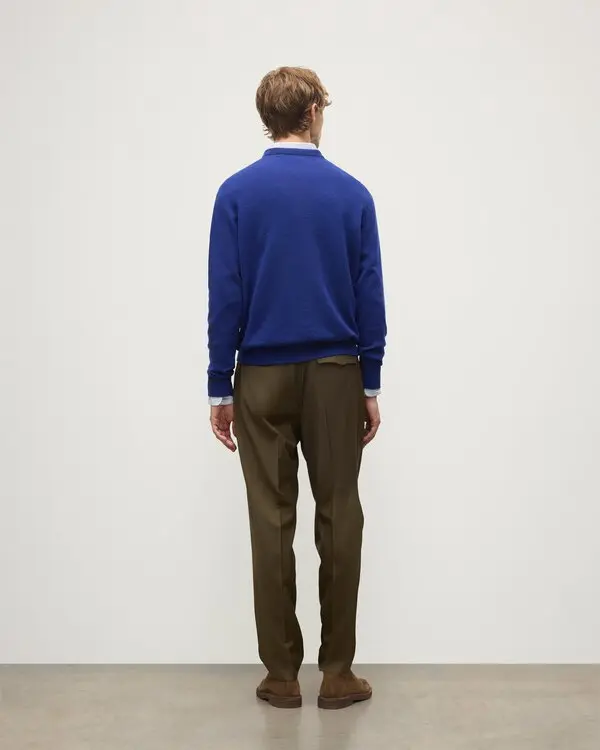 Johnstons Of Elgin Classic Cashmere Crew Jumper - Blue
