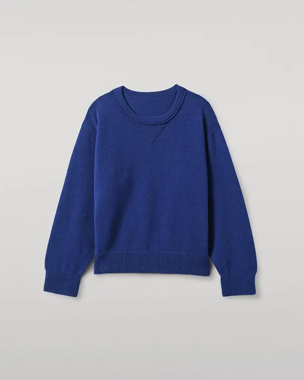 Johnstons Of Elgin Stella Cashmere Sweatshirt - Blue