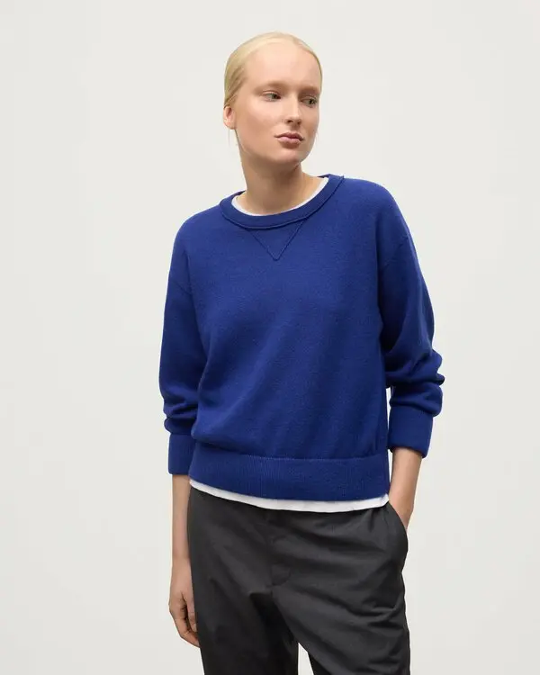 Johnstons Of Elgin Stella Cashmere Sweatshirt - Blue
