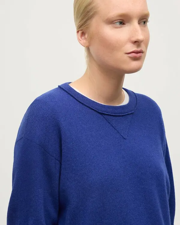 Johnstons Of Elgin Stella Cashmere Sweatshirt - Blue