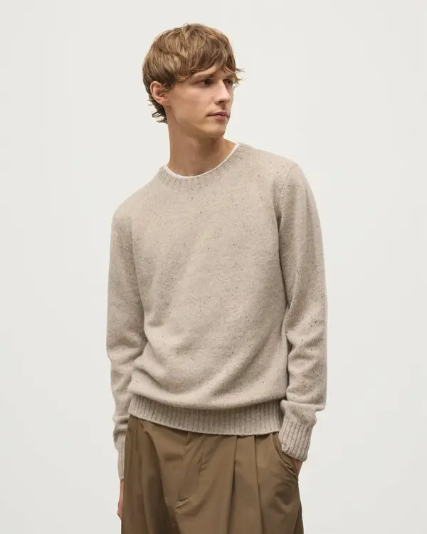 Johnstons Of Elgin Tiree Donegal Cashmere Jumper - Natural