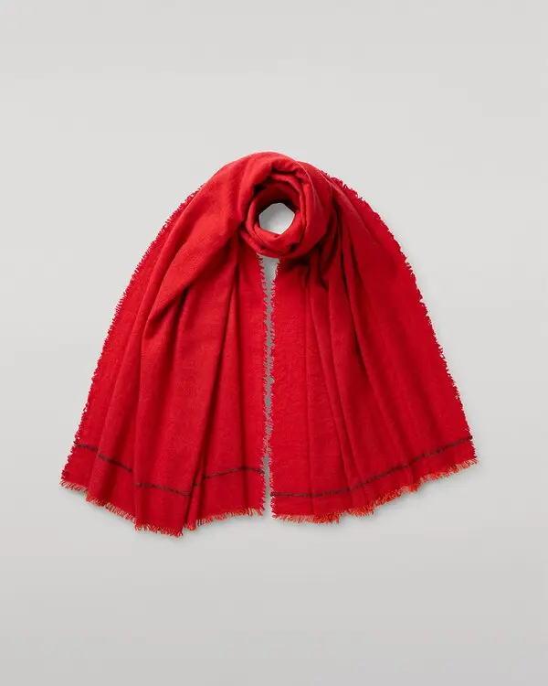 Johnstons Of Elgin Usan Cashmere Scarf - Red