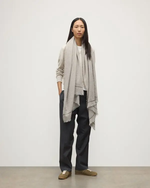 Johnstons Of Elgin Usan Cashmere Scarf - Natural