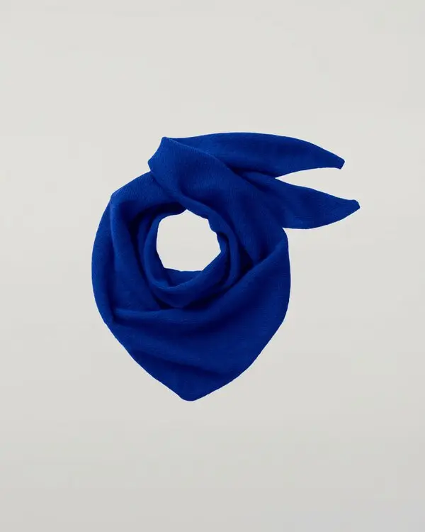 Johnstons Of Elgin Cashmere Bandana - Blue