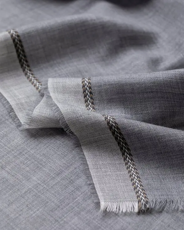 Johnstons Of Elgin Ives Chevron Border Cashmere Scarf