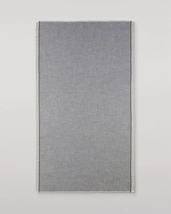 Johnstons Of Elgin Ives Chevron Border Cashmere Scarf