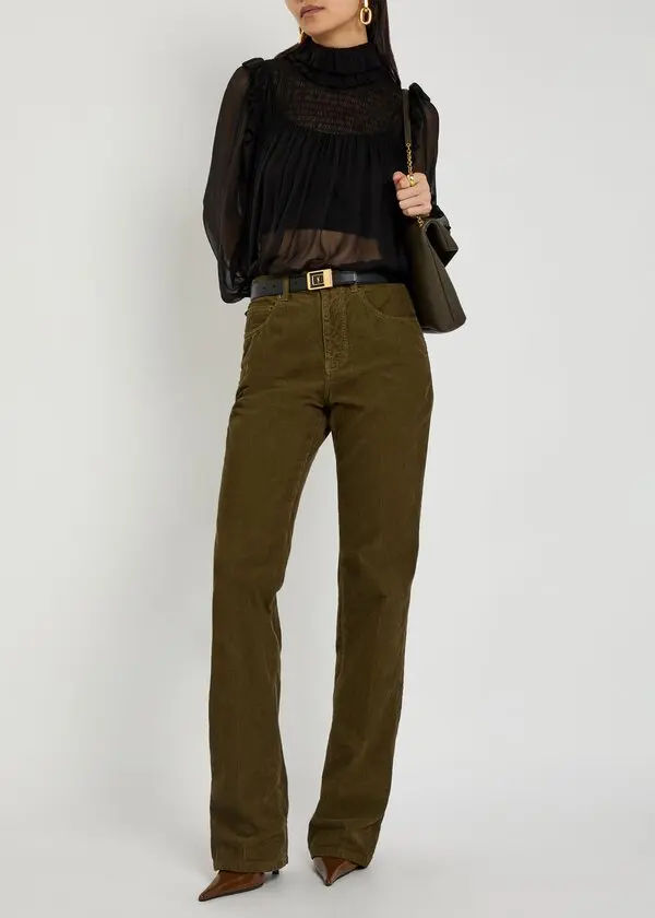 Saint Laurent Bootcut Corduroy Trousers