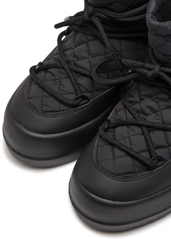 Moon Boot Mezzaluna Quilted Nylon Snow Boots - Black