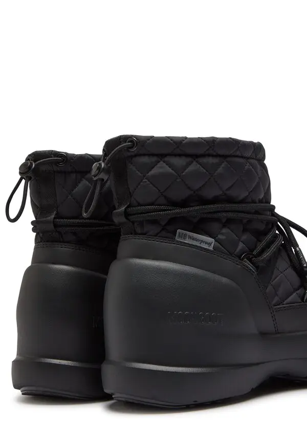Moon Boot Mezzaluna Quilted Nylon Snow Boots - Black