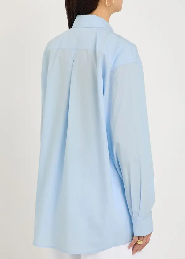 TOTEME Classic Tumbled Cotton-poplin Shirt - Light Blue