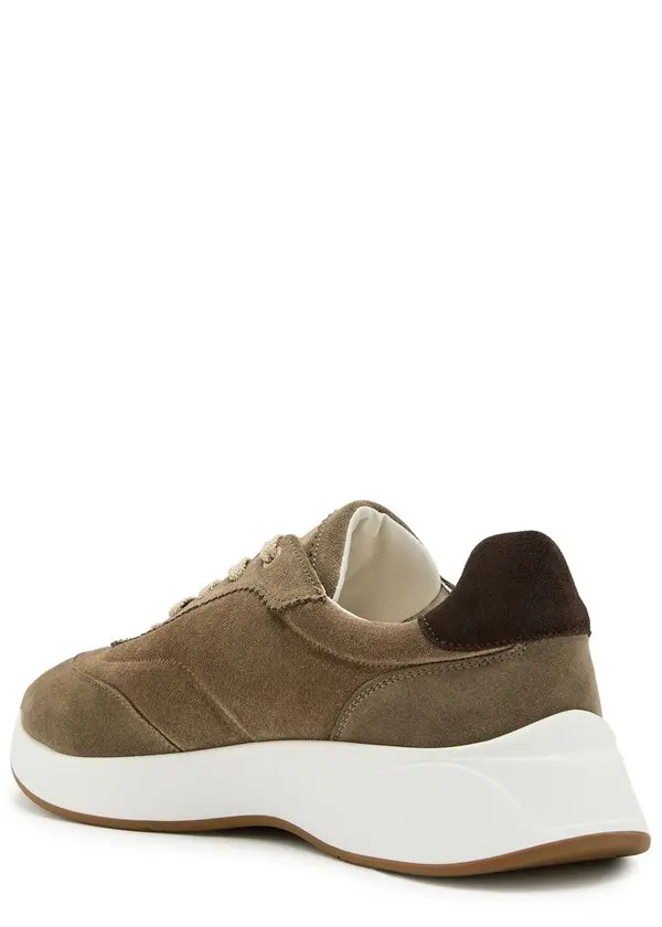 JUDE LLOW Maison Panelled Leather Sneakers - Taupe