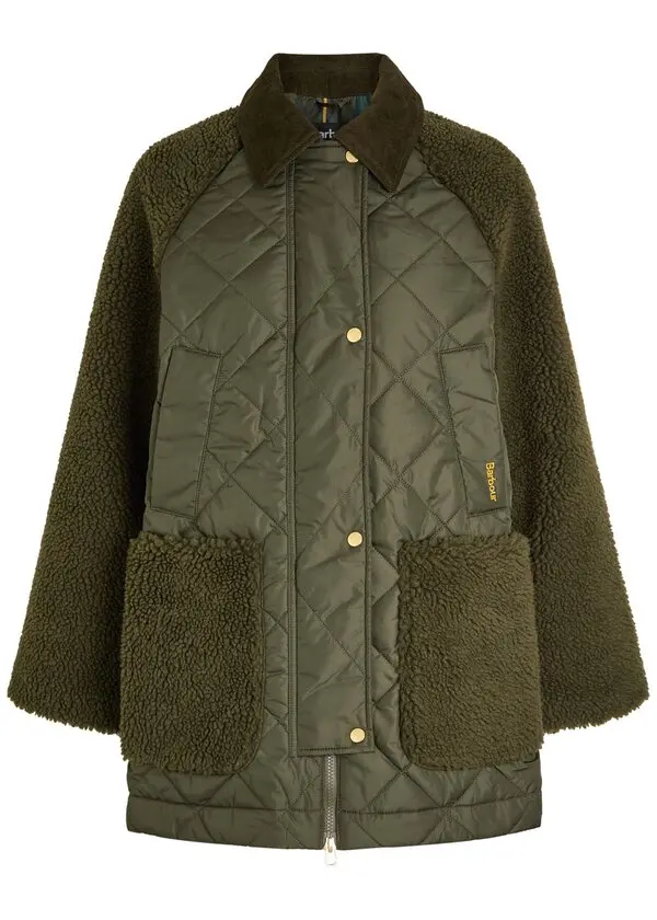 Barbour Barden Quilted Fleece And Shell Jacket
