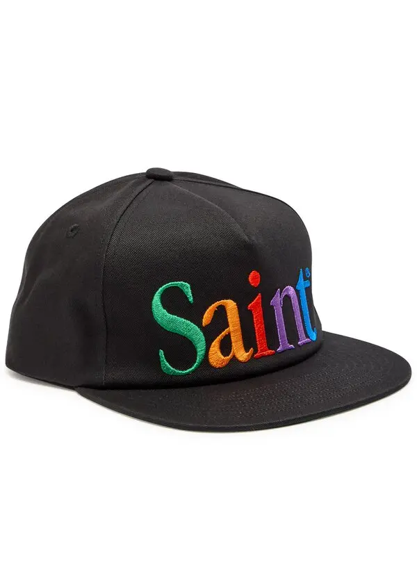 SAINT MXXXXXX Logo-embroidered Cotton Cap - Black