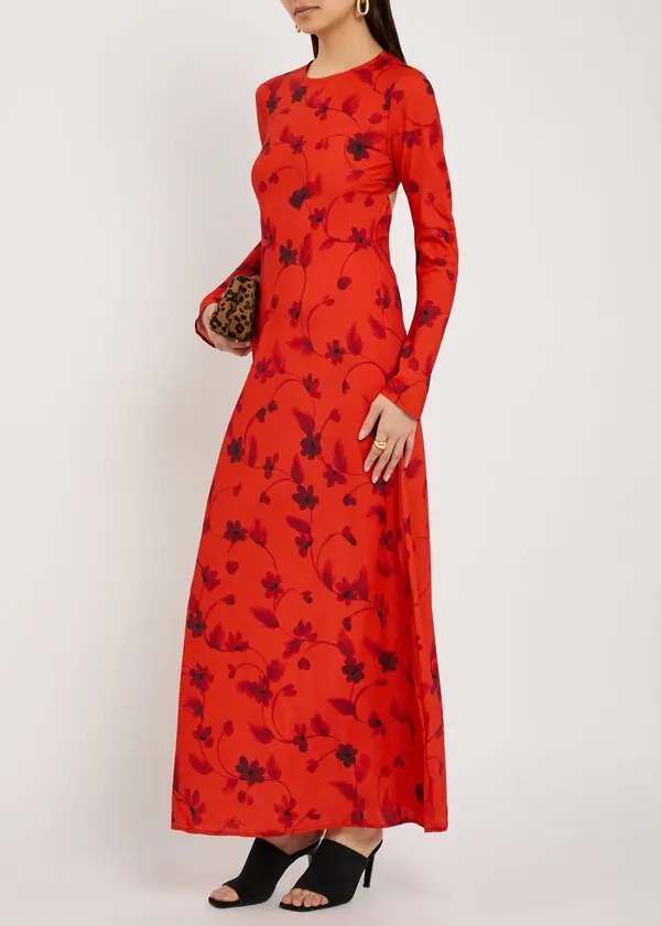Faithfull The Brand Floral Maxi Dress - Red