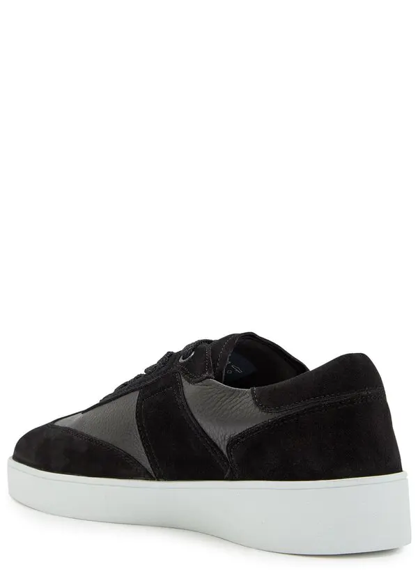 JUDE LLOW Pierre Panelled Grained Leather Sneakers