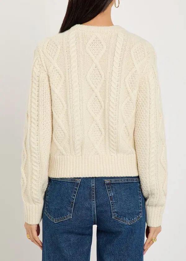 FRAME Cable-knit Cashmere Cardigan