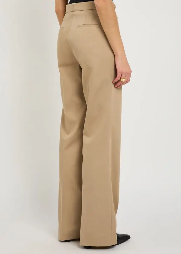 Gabriela Hearst Vesta Straight-leg Cotton Trousers - Camel