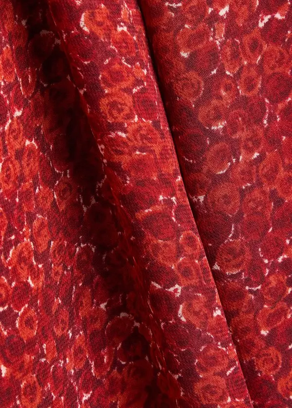 REFORMATION Lela Floral-print Georgette Midi Dress - Red