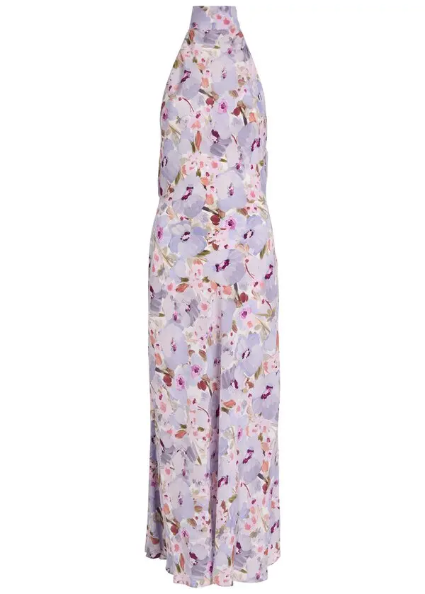 Balmain Floral-print Silk Midi Dress - White