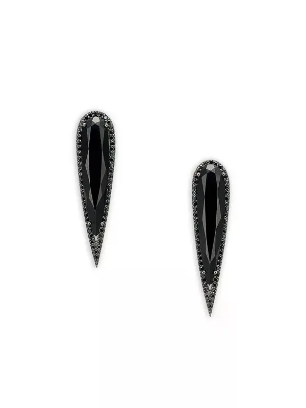 ANABELA CHAN X Robert Wun 14k White Gold And Rhodium Vermeil Glimmer Diamond Earrings - Silver