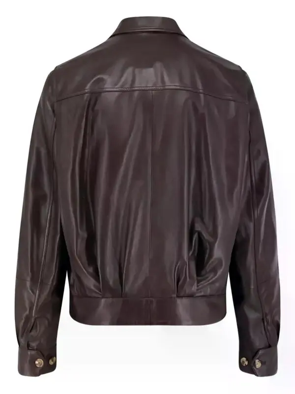 Brunello Cucinelli Leather Jacket With Patch Pockets