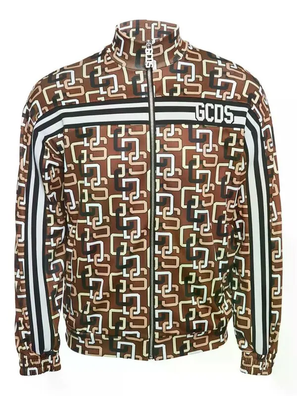 Gcds Monogram-print Jacket - Brown