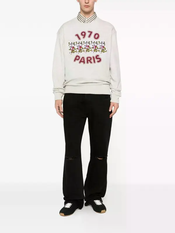 Kenzo Tiger Print Crewneck Sweatshirt - Neutrals