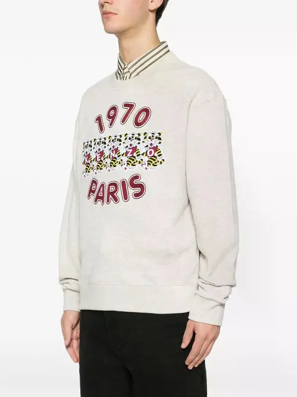 Kenzo Tiger Print Crewneck Sweatshirt - Neutrals