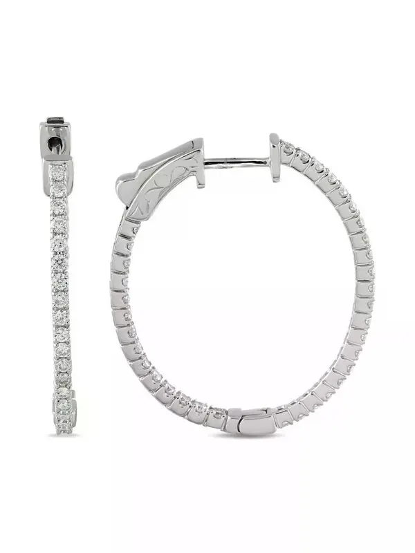 LB EXCLUSIVE Diamond Hoop Earrings
