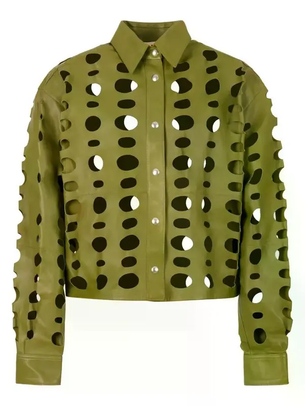 Marni Cut-out Leather Shirt