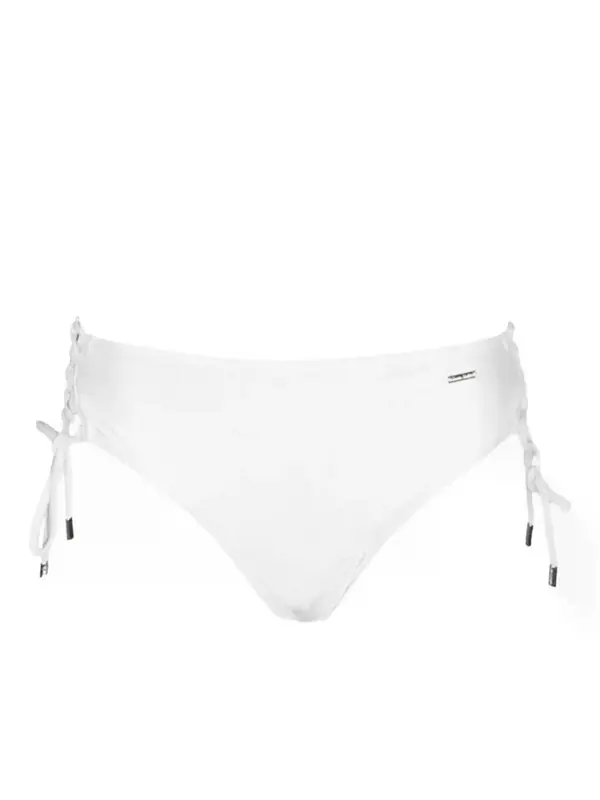 CAHA CAPO DUBAI Lace-up Bikini Bottoms - White