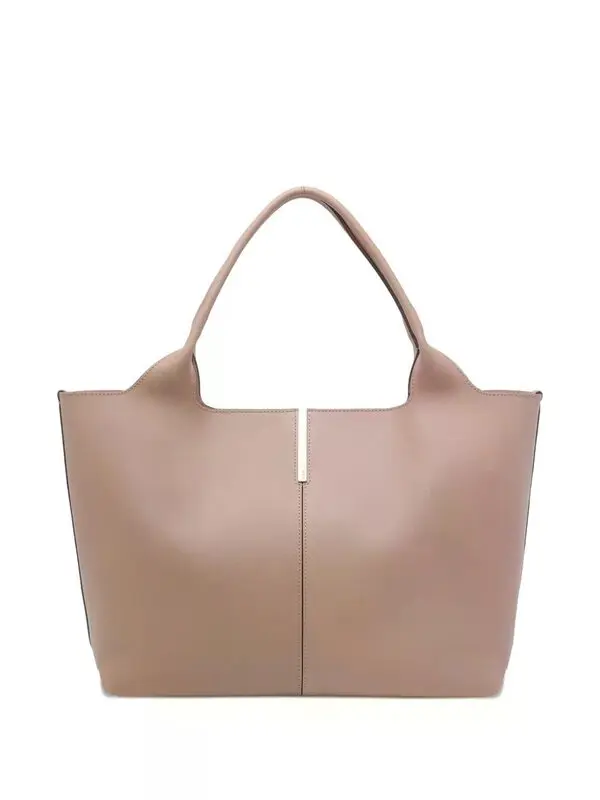 TOD'S Leather Tote Bag - Neutrals