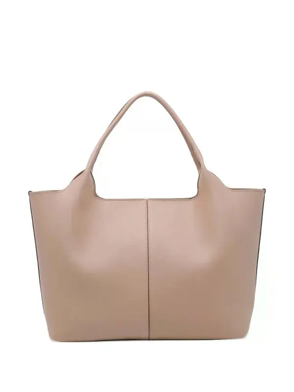 TOD'S Leather Tote Bag - Neutrals
