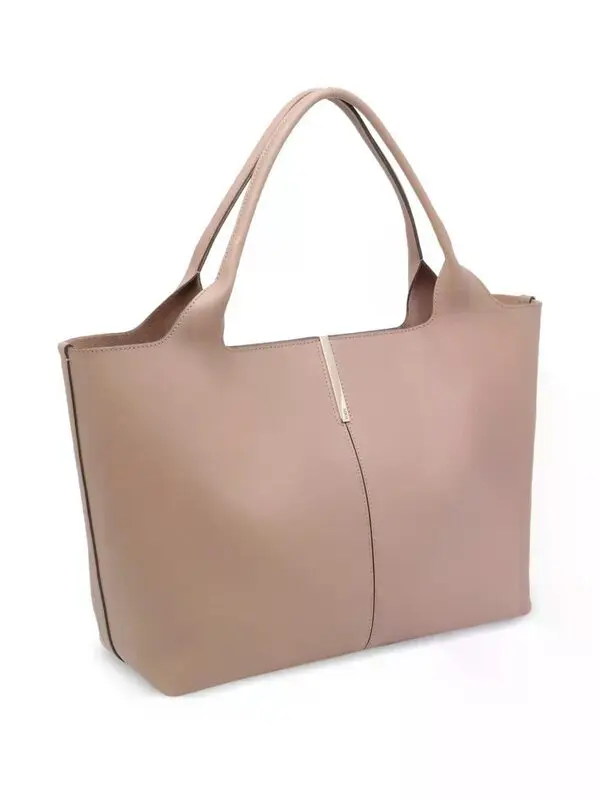 TOD'S Leather Tote Bag - Neutrals