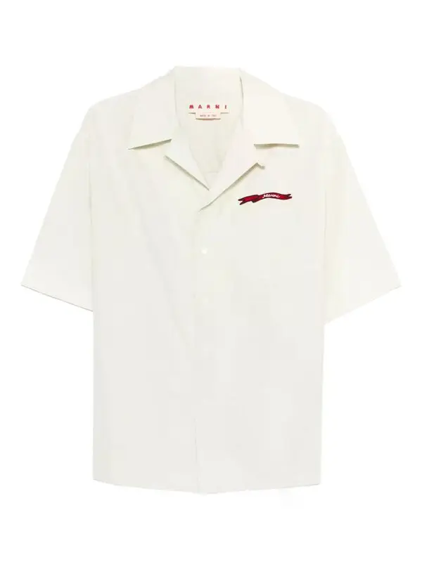 Marni Logo-embroidered Chest-pocket Shirt