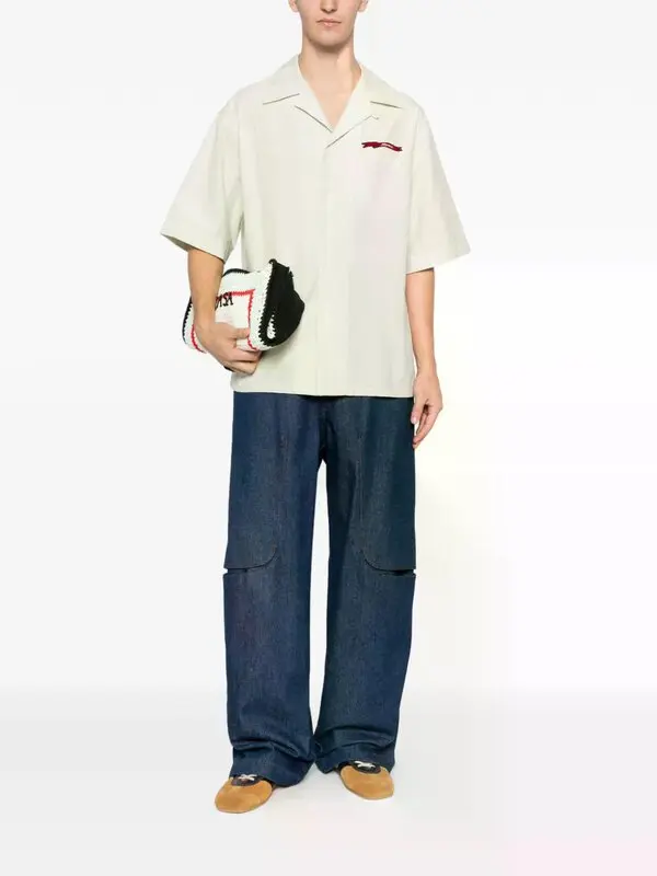 Marni Logo-embroidered Chest-pocket Shirt