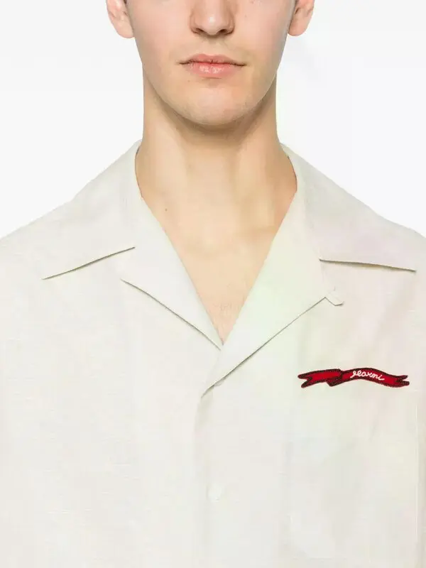 Marni Logo-embroidered Chest-pocket Shirt