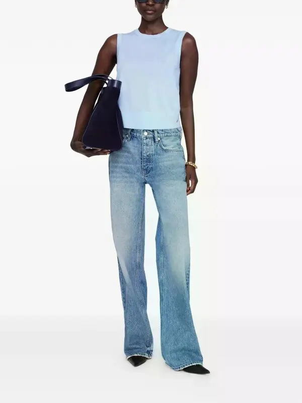 ANINE BING Moni Sleeveless Tank - Blue