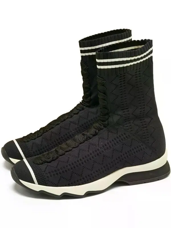 Fendi Knit High-top Sneakers