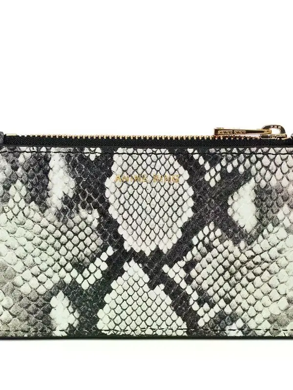 ANINE BING Lucy Python Zip Wallet