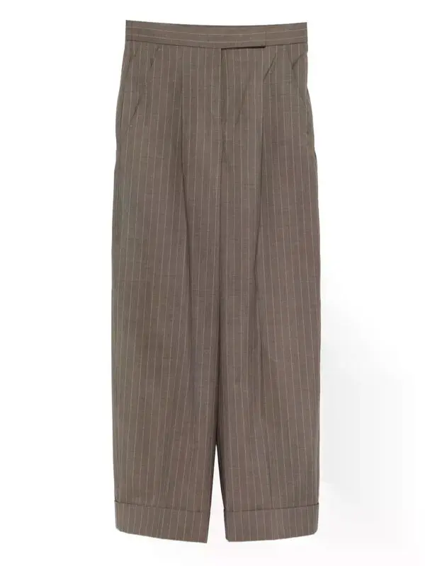 Max Mara Manetta Pinstripe Wool Trousers