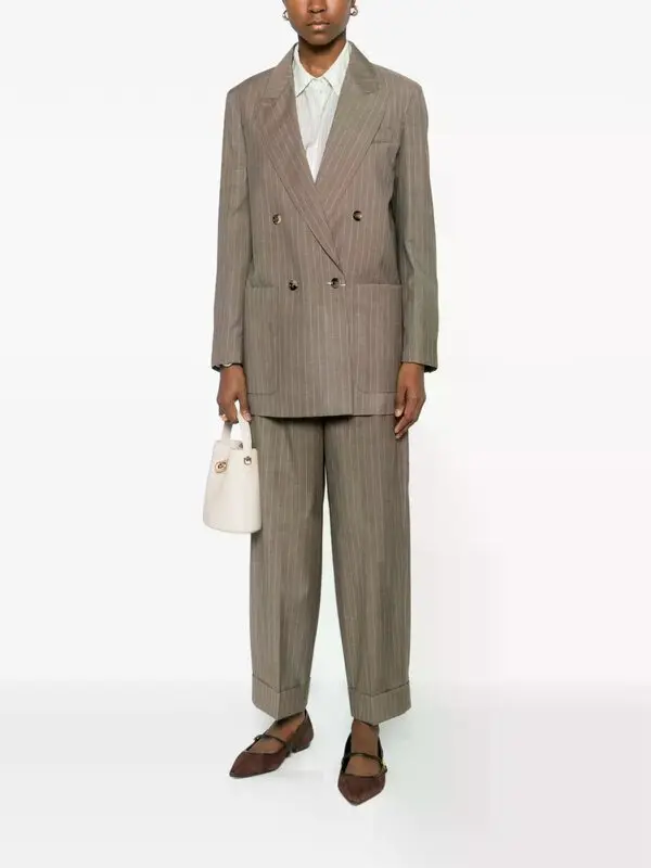 Max Mara Manetta Pinstripe Wool Trousers