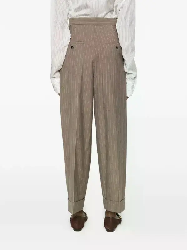 Max Mara Manetta Pinstripe Wool Trousers