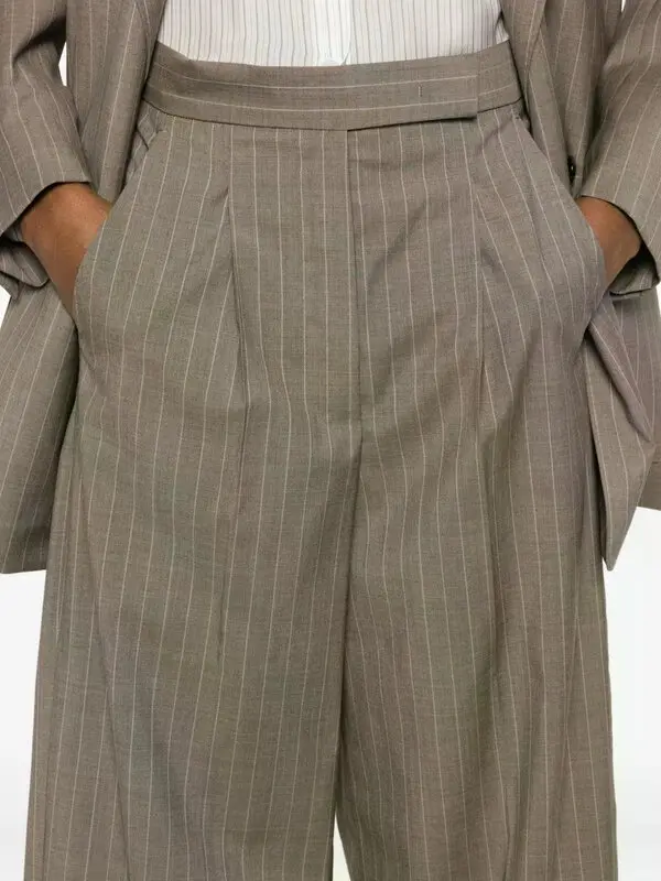 Max Mara Manetta Pinstripe Wool Trousers